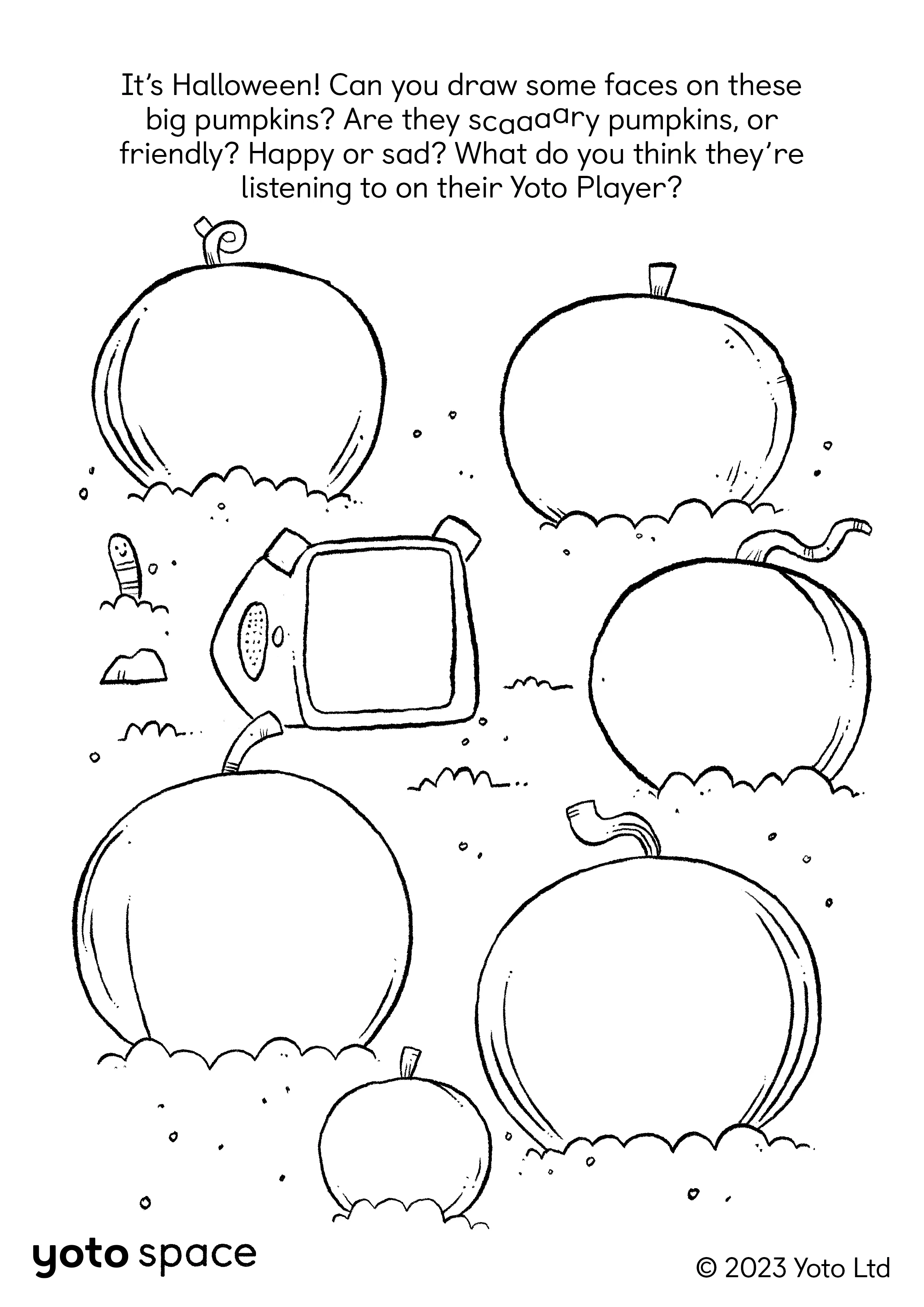 Colouring in: Spooky Pumpkins