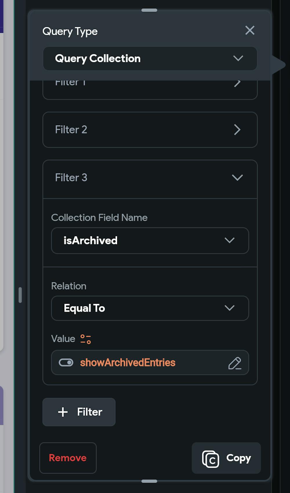 Filter does not consider component parameter - why?
