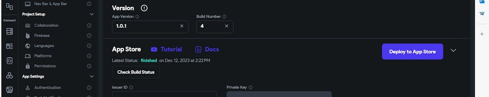 Deploy To App Store Deploy Status In Flutter Flow Finished But No Build Is Displayed In The