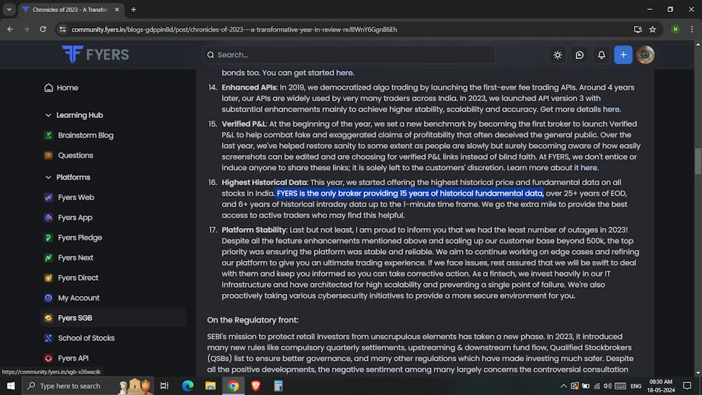How to get access of historical fundamental data on fyers?
