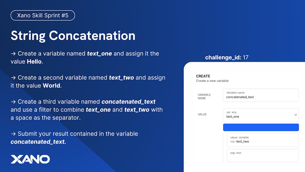 String Concatenation - Challenge #17