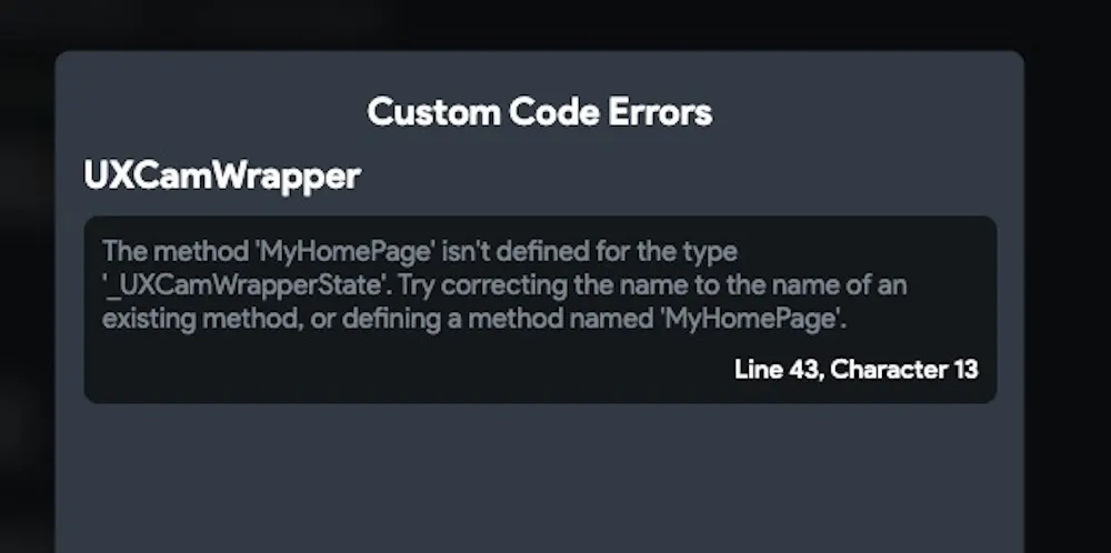 Need Help With Uxcam Errors In Flutterflow All Advice Welcome 1831