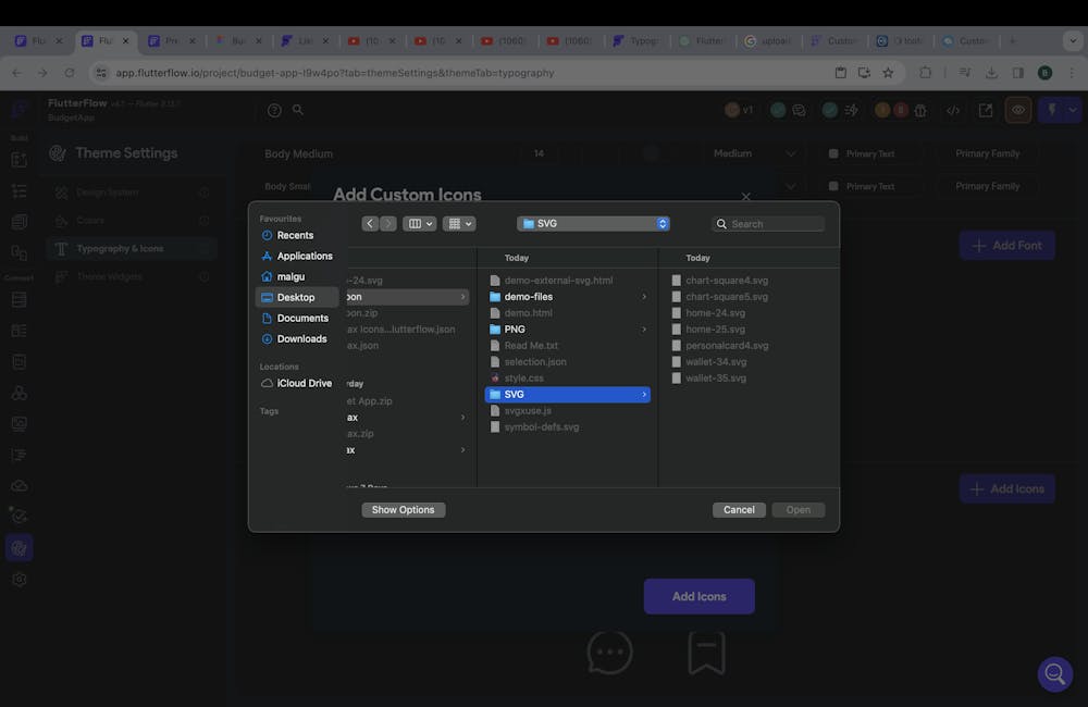 Custom Icons from Figma
