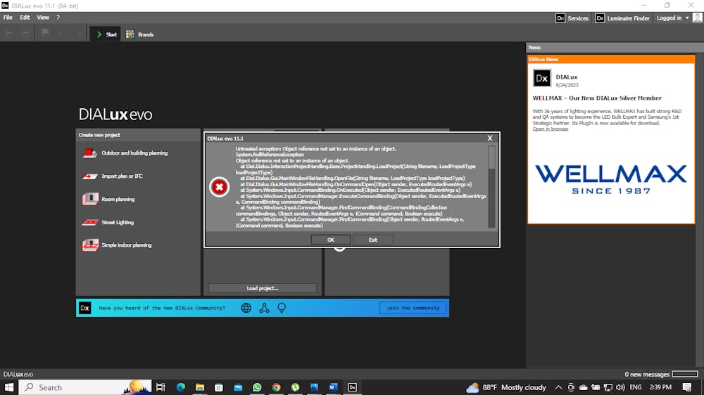 Cannot Load the project file