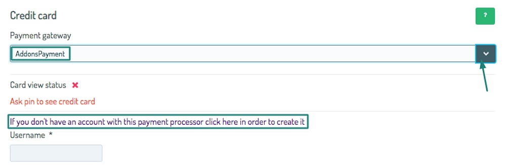 Crear una cuenta con AddonPayments