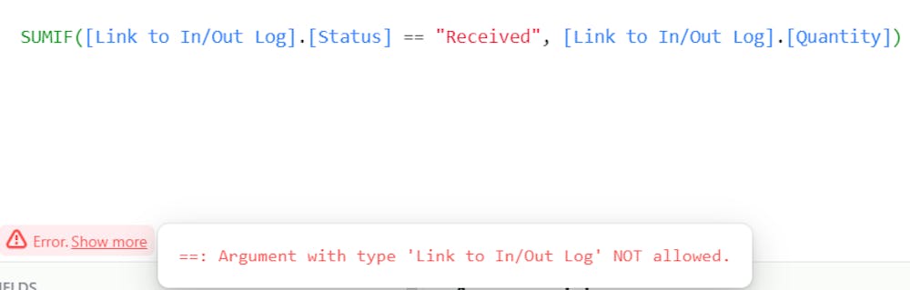Conditionally Sum Values of Linked Records