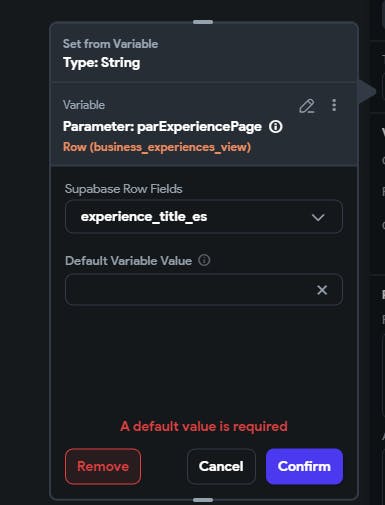 Pass parameters Supabase does not work Pass parameters Supabase does not work