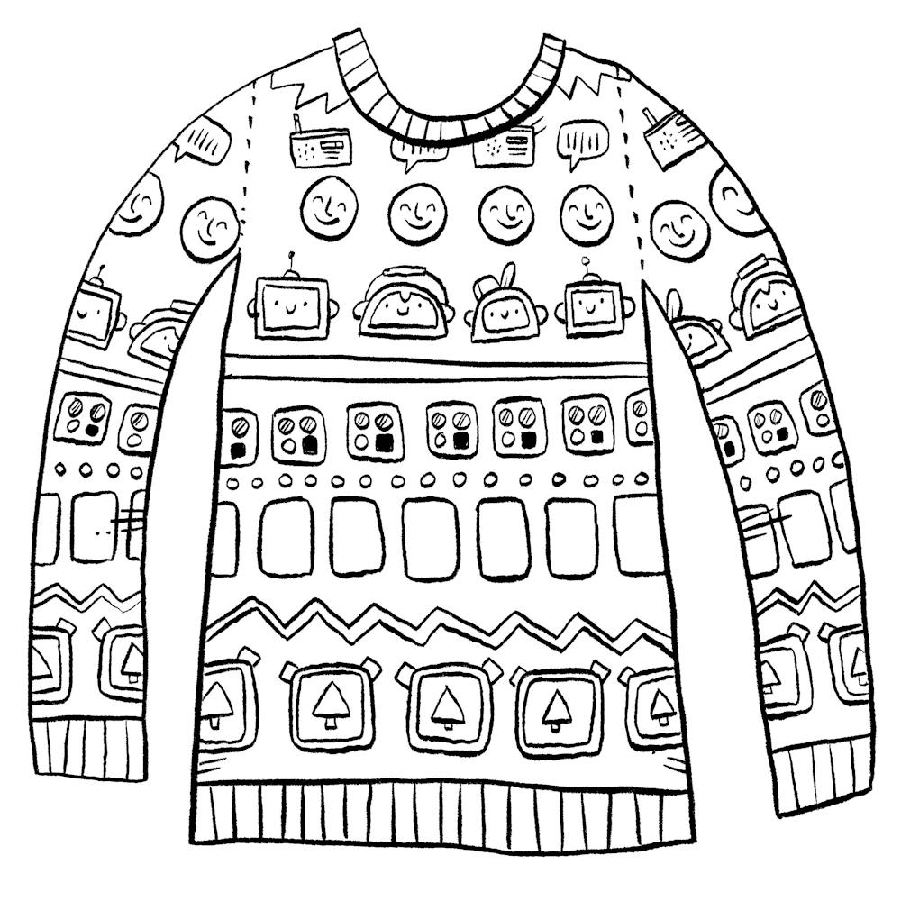 Colouring in: Christmas jumper