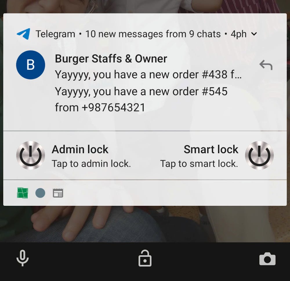 New feature: Telegram notification when a new order comes in