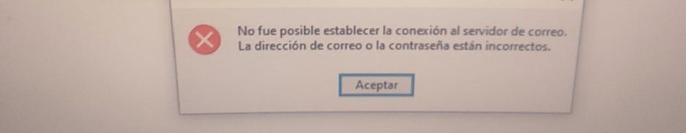 ERROR AL ENVIAR CORREO DOCUMENTOS