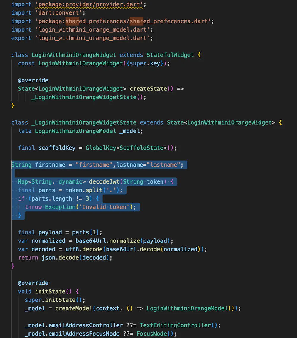 Custom Action For Decoding Jwt And Saving Info In Shared Preferences