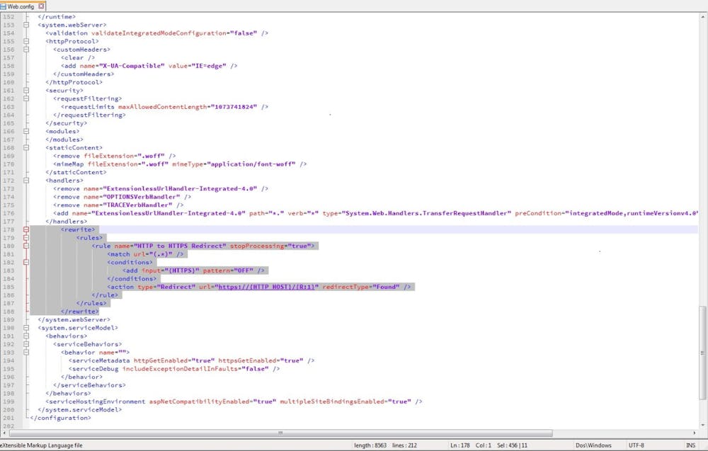 How To: Configure URL Rewrite for HTTP to HTTPS