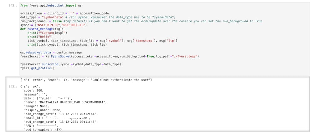 Fyers web socket not working anymore
