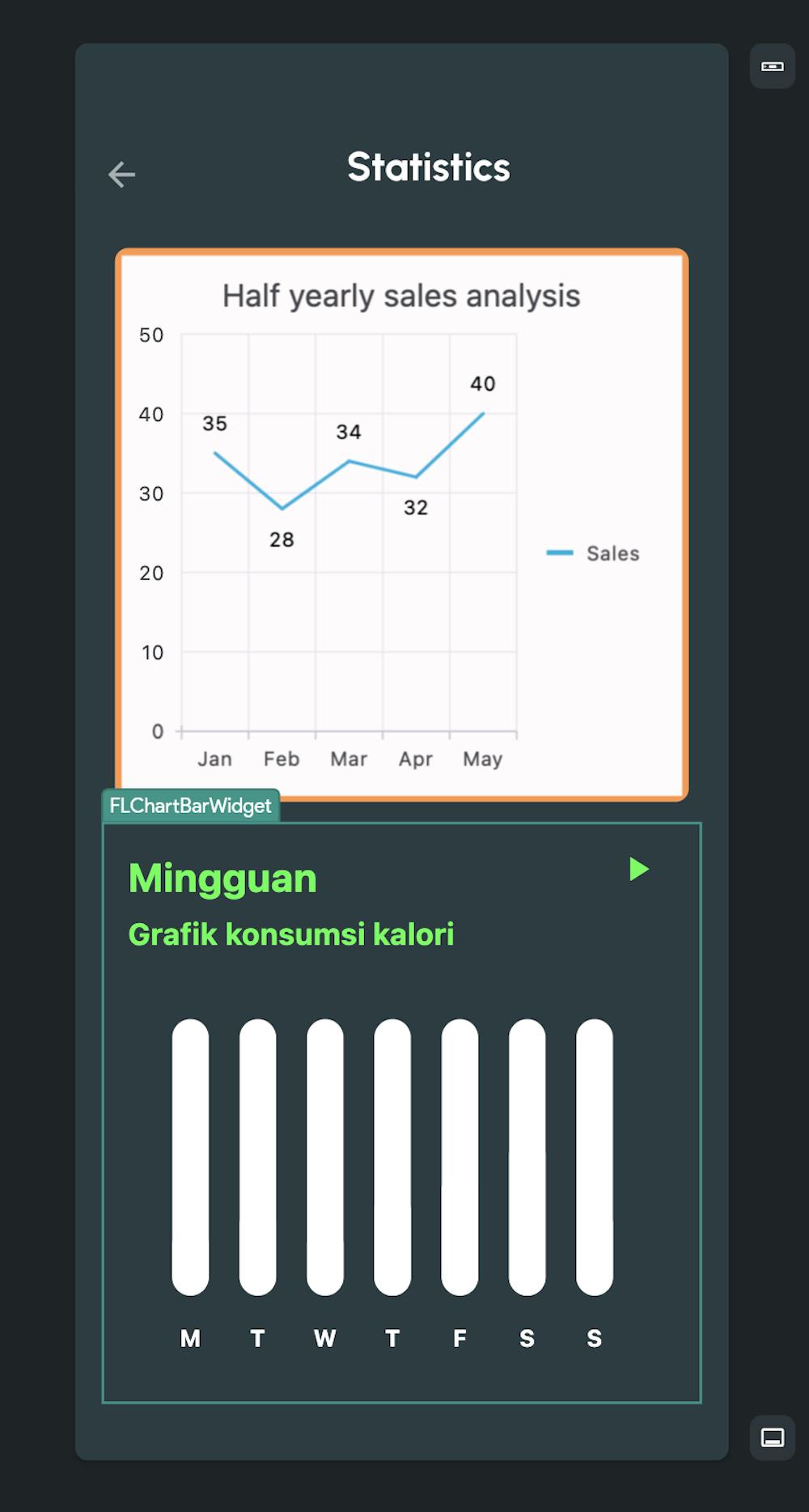 Fail to run custom widget using fl_chart with FF
