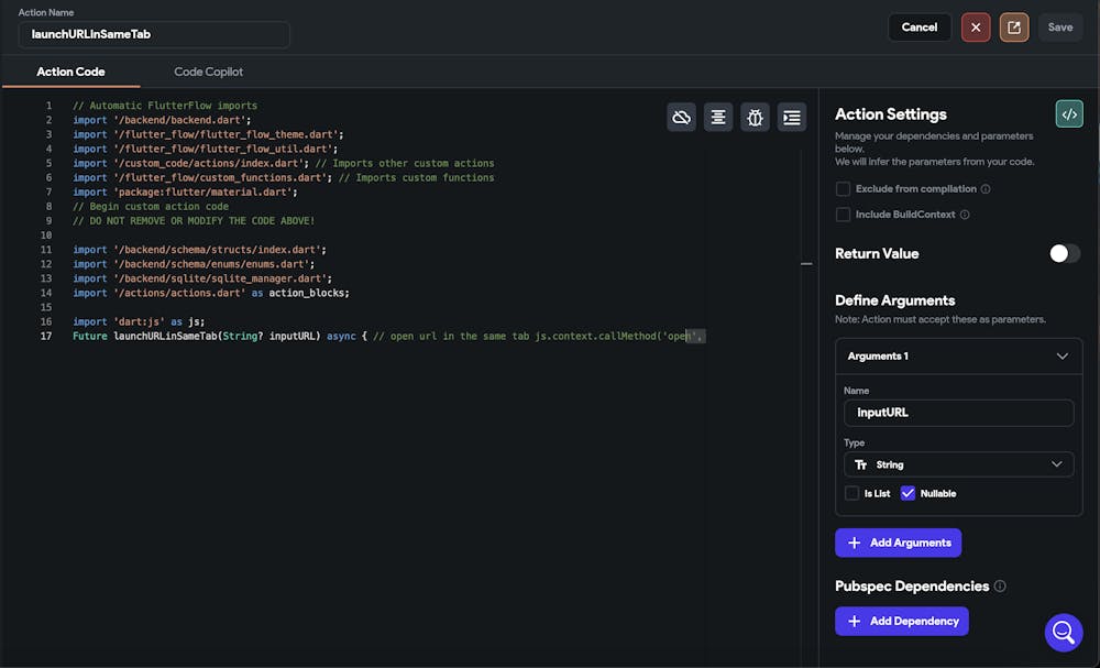 How To Open LaunchURL In SAME Tab?
