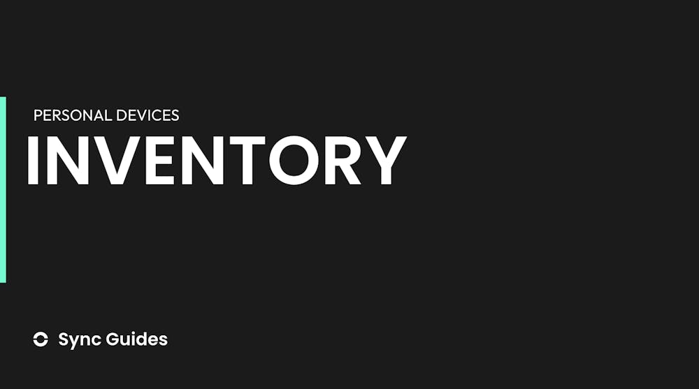 Inventory - Logitech Sync Guides