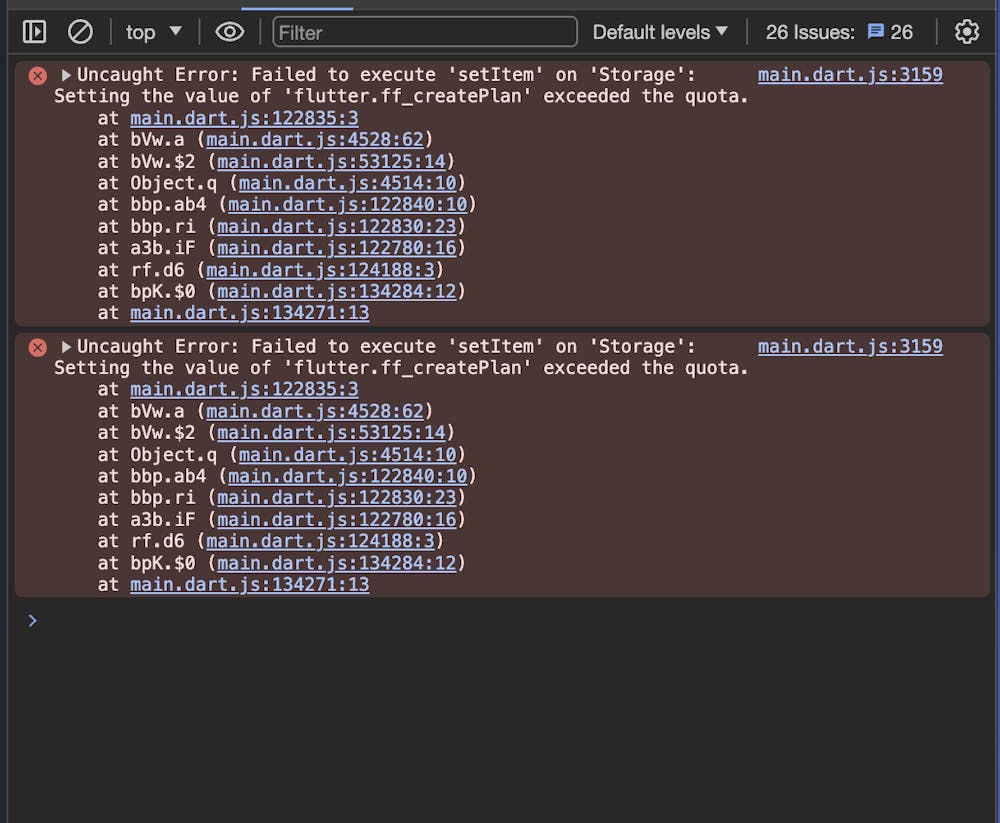 Failed to execute 'SetItem' on Storage