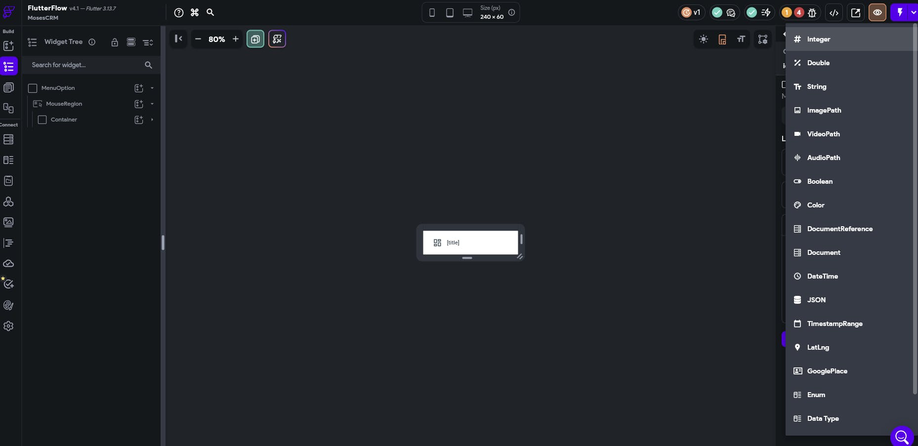 How I can now create icon and action parameters in component parameters?