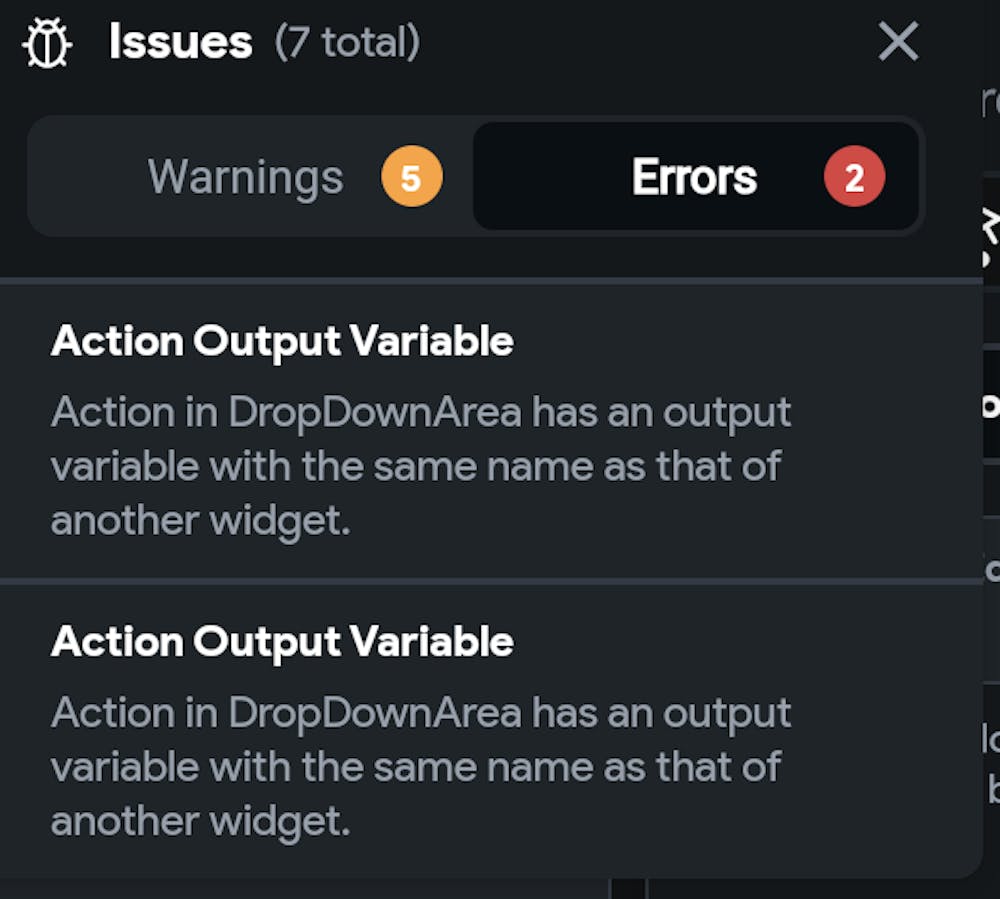 Action output variable question ...