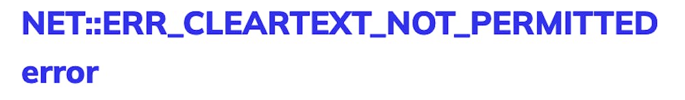 Webview CLEARTEXT_NOT_PERMITTED