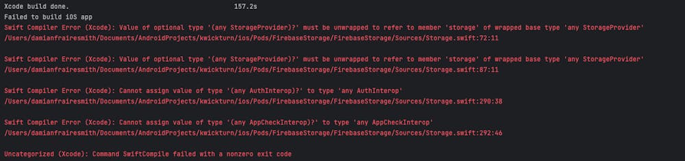 Flutterflow downloaded code doesn't run on iOS