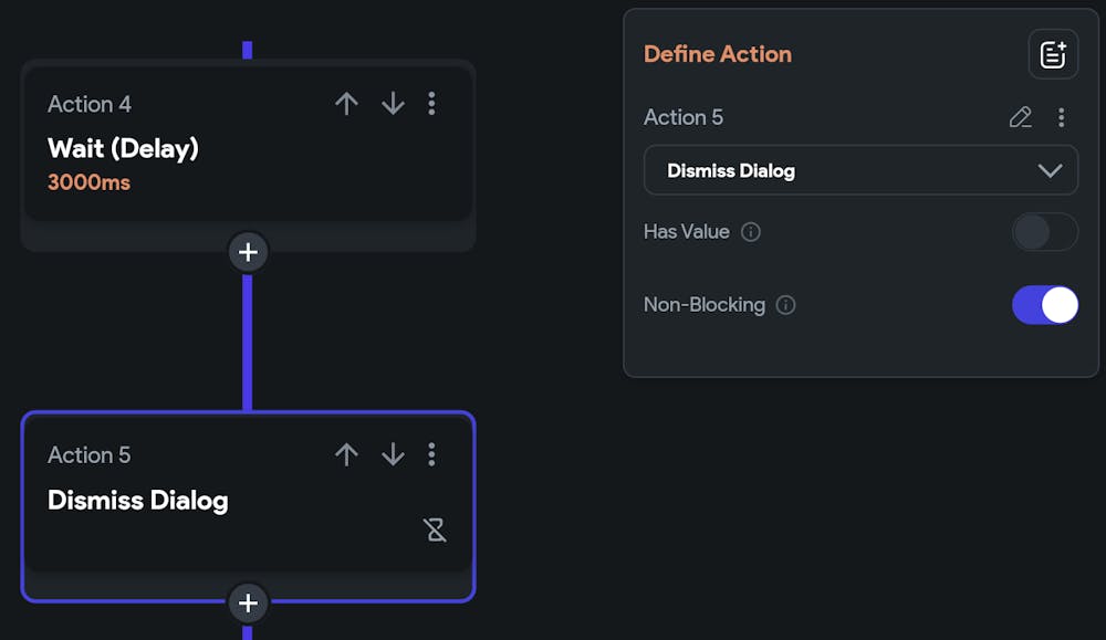 Close dialog after wait