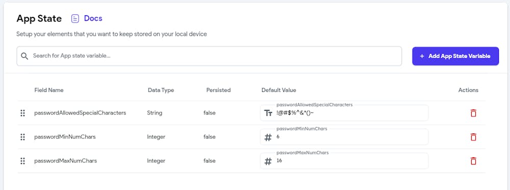 How do you set global constants/variables?