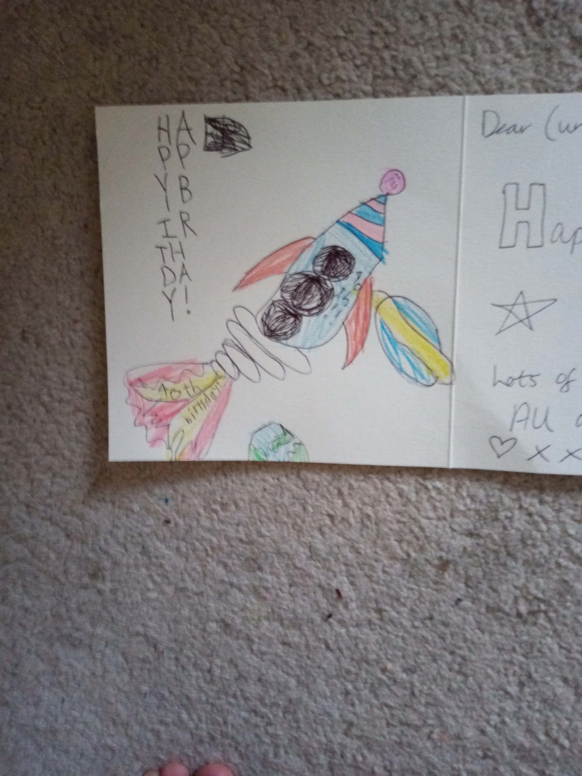I'm Jemima, 7 and my drawing is called Happy Birthday You Rock-et! It ...