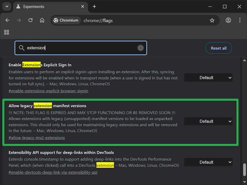 🚨 Warning! Chrome / Chromium 140.x disable Manifest V2 extensions for good
