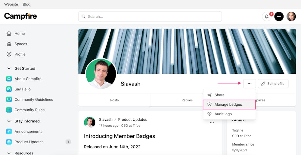 How to create and assign member badges
