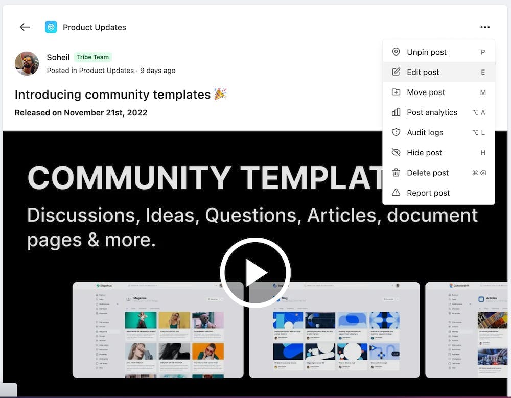 How to lock a Post to prevent Members from commenting and reacting