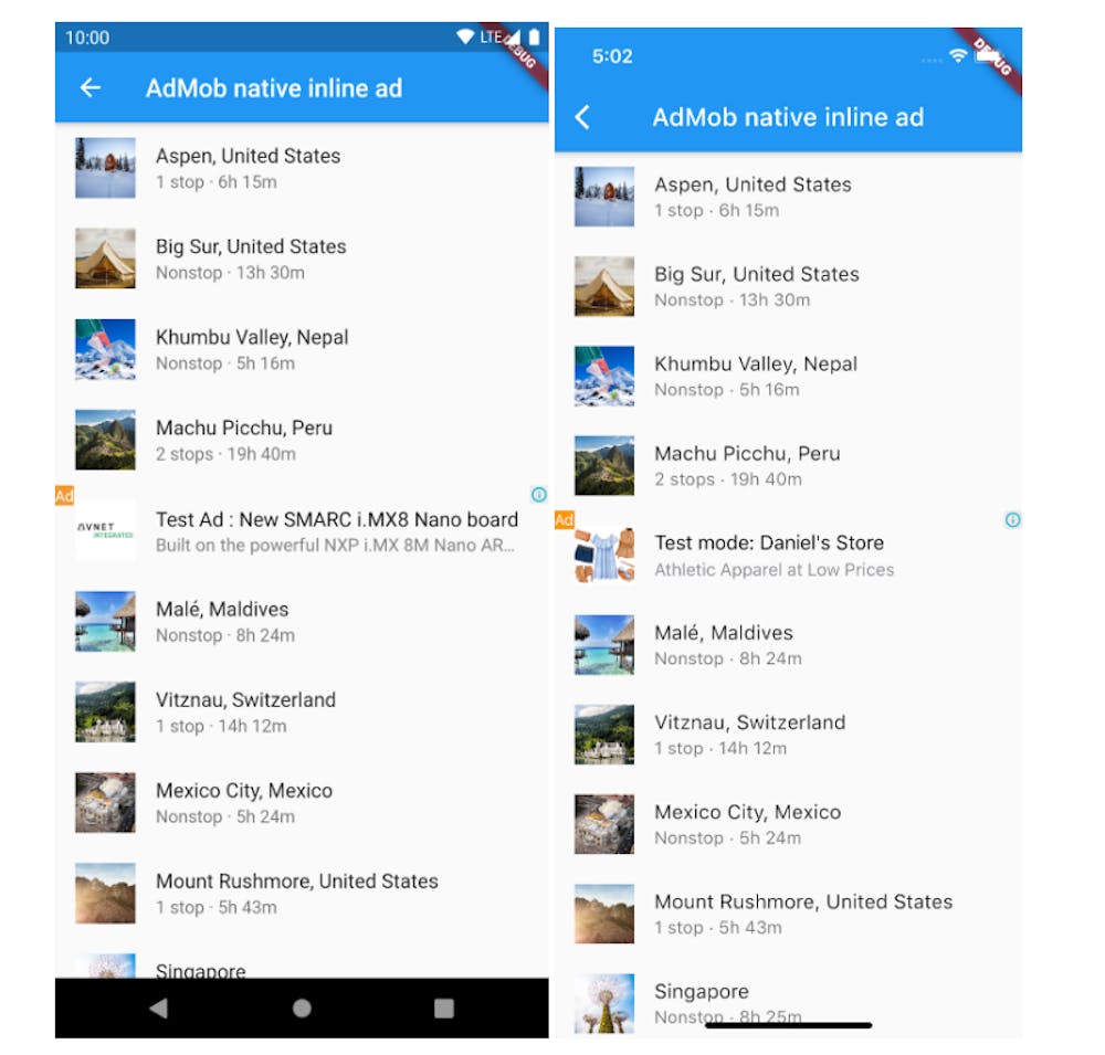 Google Admob Native Ads