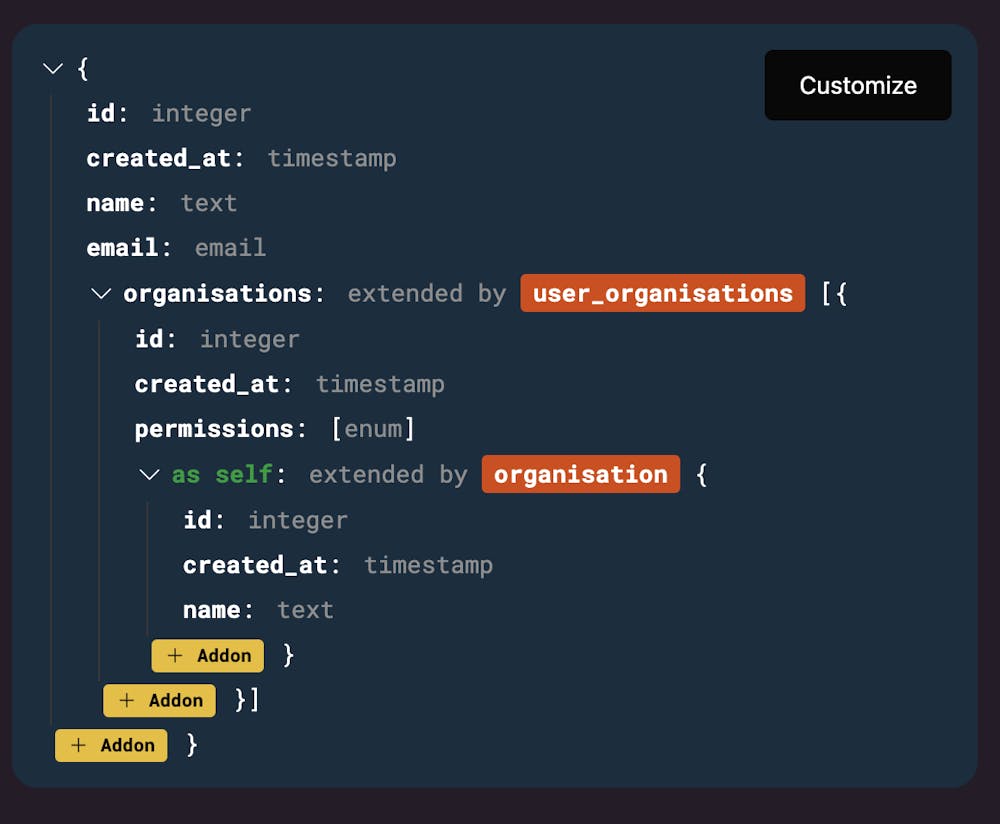 Renaming fields in an addon