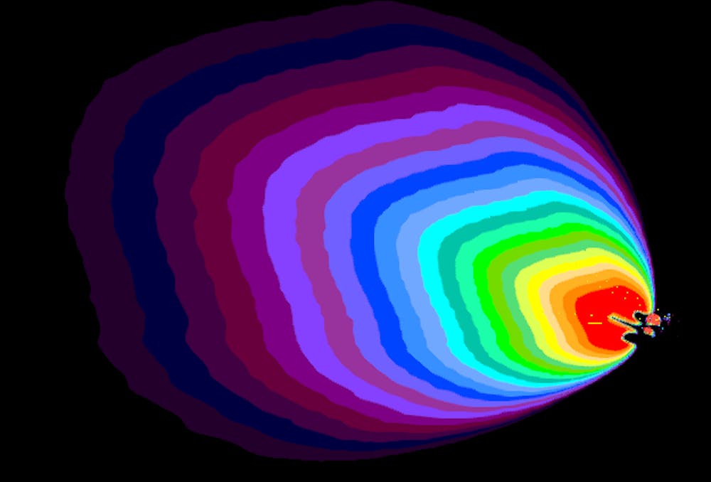 False colour rendering 3D viewport