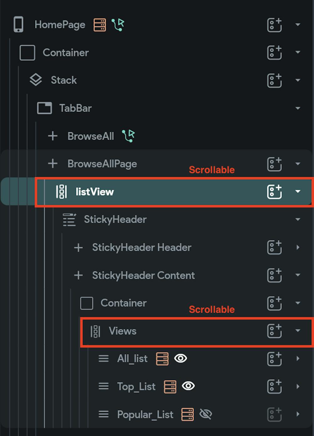 List Does Not Scroll With The Following Widget Tree 
