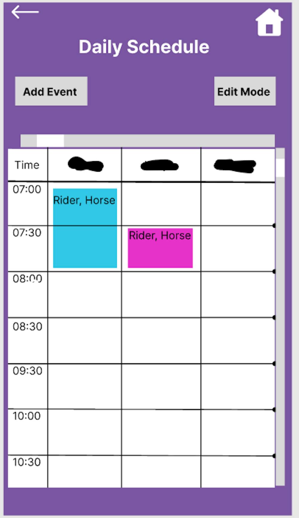 How to build a schedule for a particular day