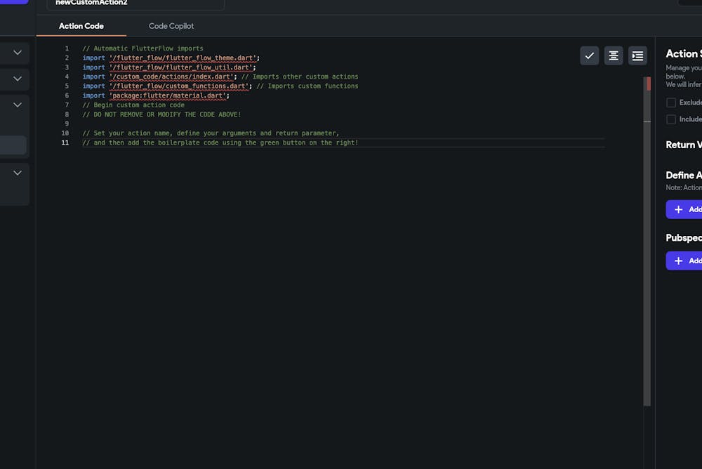 Custom Action doesnt recognize imports
