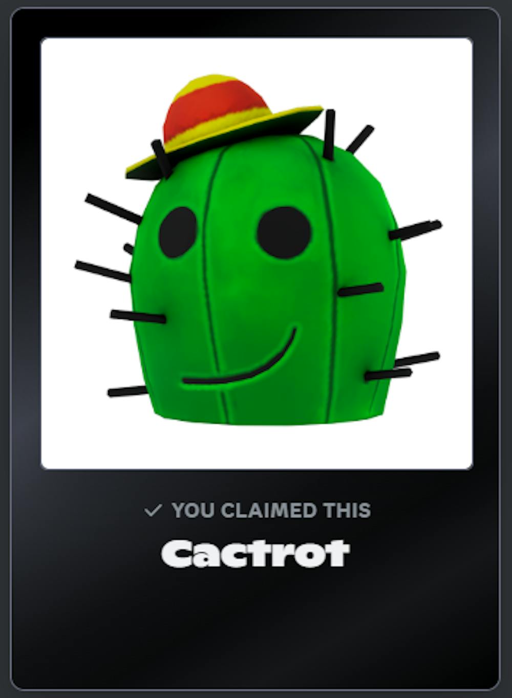 Discord Roblox Video Quest for a free Cactrot UGC