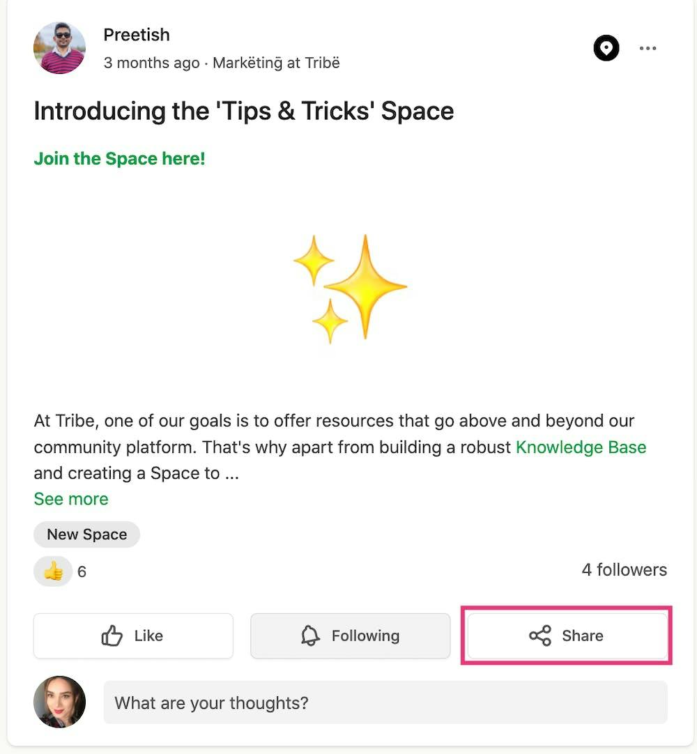 How to embed Posts and Spaces