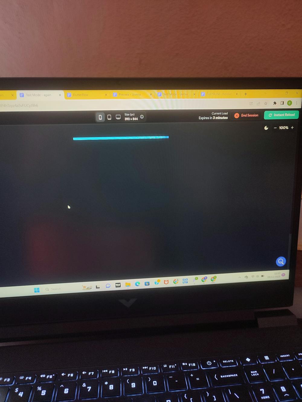 Test mode infinity loading