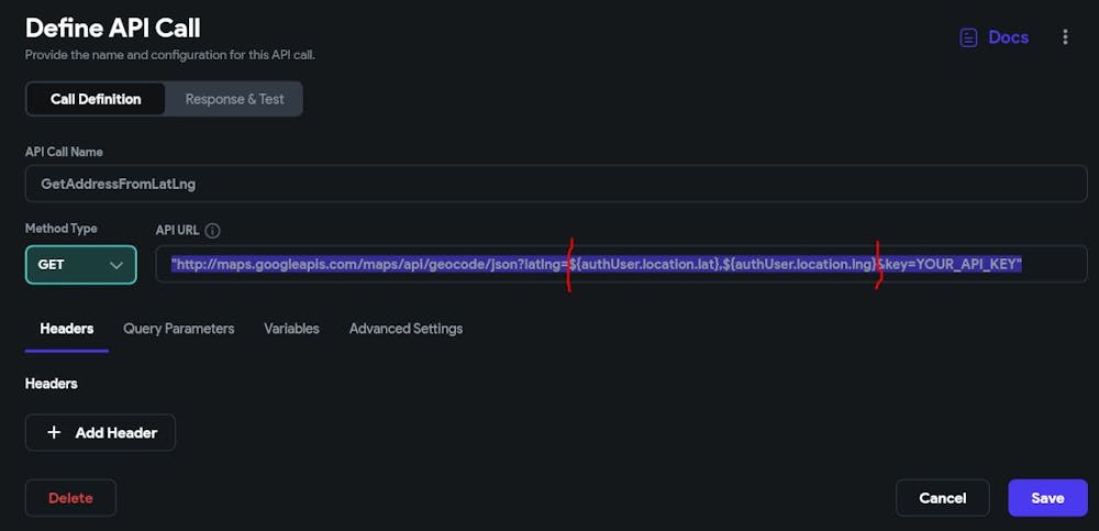 Reverse geocoding using lat lng from a collection