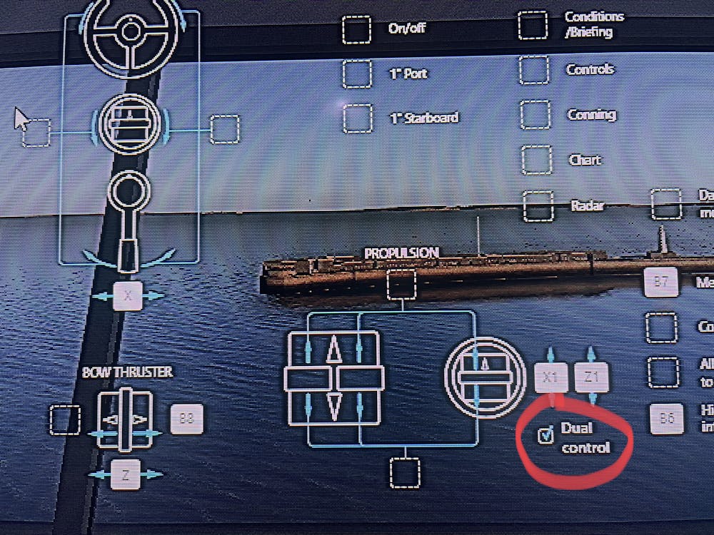 Dual rudder controls