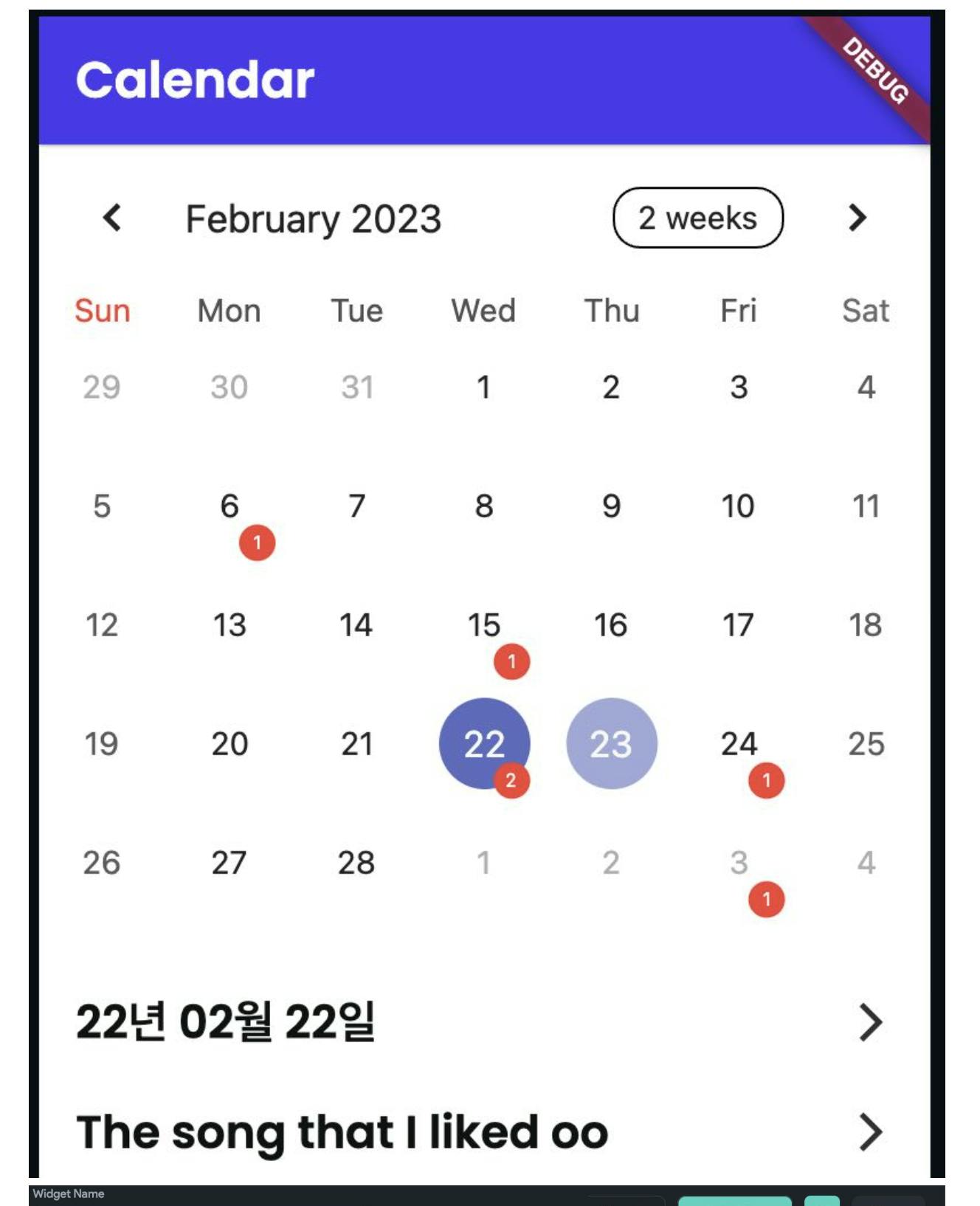 Show red event badges on Calendar Show red event badges on Calendar