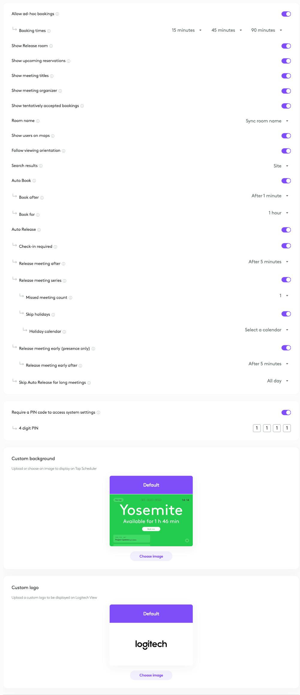Manage Room Booking Policies - Logitech Sync Guides