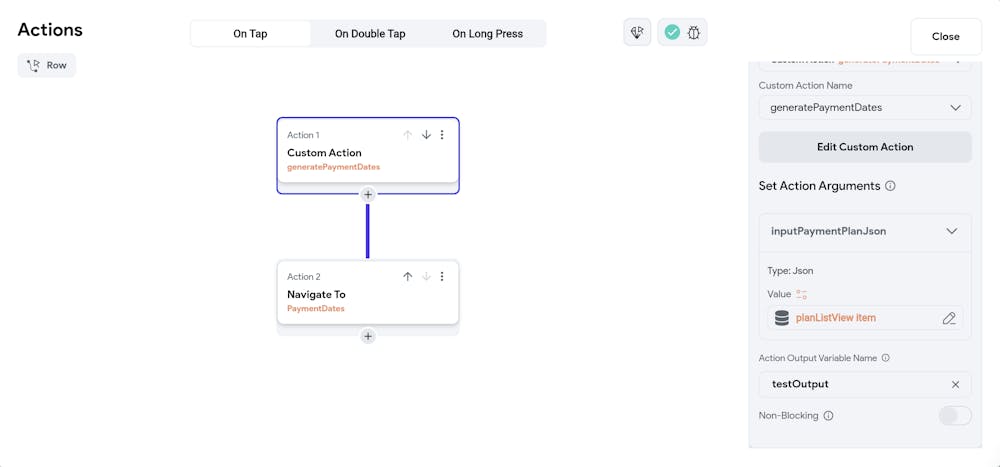 ListView "On Tap" Navigate Action does not do anything