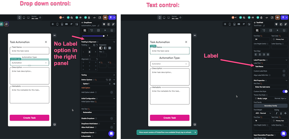 Drop-downs | How to add a label and fix styling