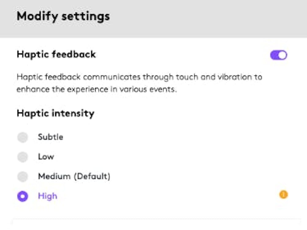 Haptic Feedback Guide