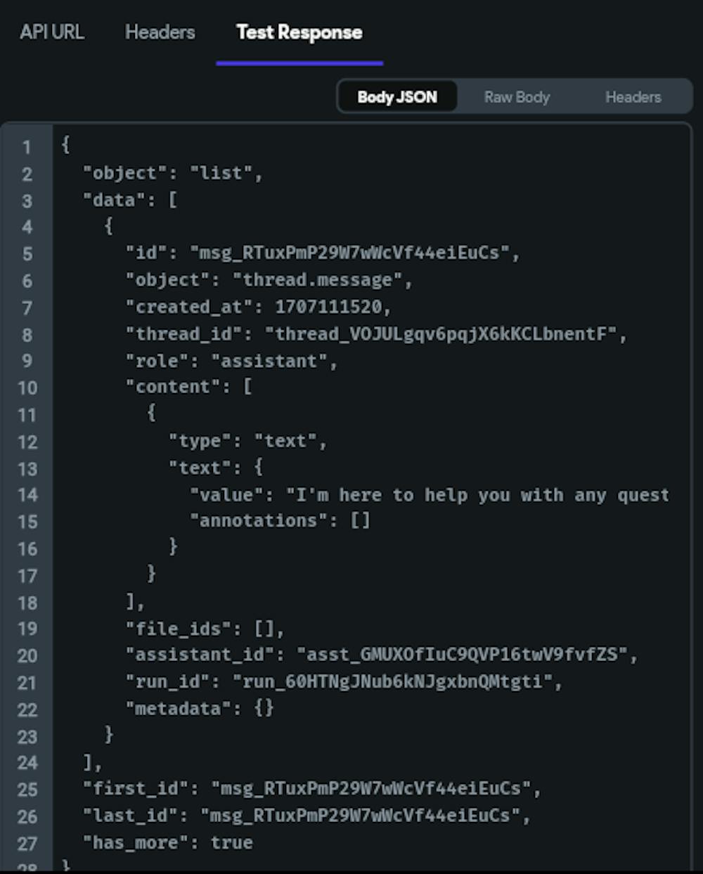 OpenAI Assistant Api