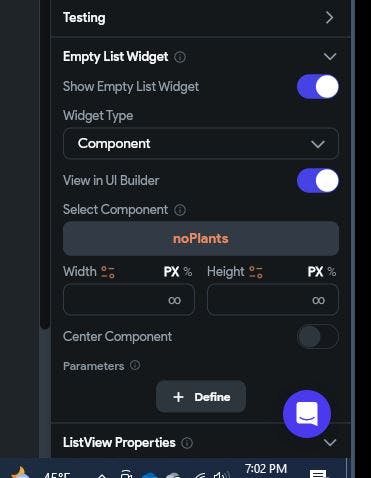 Empty List View Not Displaying Component