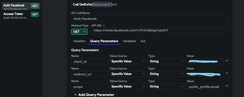 Facebook Auth Using Api Call